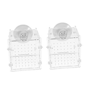 POPETPOP 4 Pcs Fish Acrylic Incubator Aquatic Pet Supplies Fish Hatchery Cage Fish Tank Tool Box Ornamental Fish Terrarium Baby Small Fish Aquarium