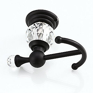 Ruddock YR6-1 Antique Oil-rubbed Bronze Robe Hooks Bathroom Crystal Brass Towel Hooks Accessories,Copper Bathroom Hardware