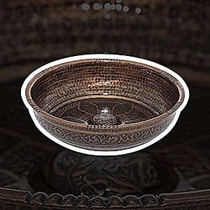 Alisveristime Turkish Authentic Copper Bath Bowl & Hammam Bowl (440gr (15.50 oz) Made of Zinc (Copper)