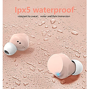 Togetface Girls Wireless Earbuds,Tiny Bluetooth 5.0 Earbuds with Cute Pink Cat Charging Case,HiFi Stereo Sound,Mic for Clear Calls Touch Control,36H Playtime Lightweight Wireless Headphones for Kids