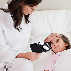 ARTIBETTER Thermometer Case Forehead Thermometer Hard Carrying Case Thermometer Storage Bag for Home Outdoor Travel(Black)