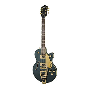 Gretsch G5655TG Electromatic Center Block Jr. Single-Cut Electric Guitar with Laurel Fingerboard, 22 Medium Jumbo Frets, Bigsby and Gold Hardware (Cadillac Green)