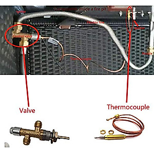 MENSI 24" Propane BBQ Grill, Firepit, Fireplace Heater Universal Gas Thermocoupler Sensor M8x1 Thread