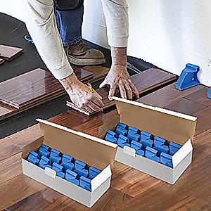 Upgraded 40 Pack Flooring Spacers Laminate Flooring Installation Kit with 1/4” & 1/2” Gap, Wood Floor Install Tool for Laminate, Vinyl Plank, Hardwood, LVT, Bamboo and Floating Floor Installation
