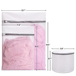 XCX Mesh Laundry Bags with Four Combinations, Laundry Bra Lingerie Mesh Wash Bags for Different Laundry Needs, Delicates Laundry Bag for Blouse, Underwear (D-7 Pack)