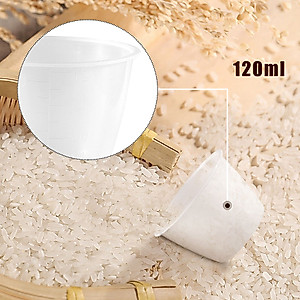 TAMOSH Plastic 120ml Electric Cooker Rice Measuring Cup 2pcs Clear White