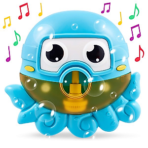 Chuchik Octopus Bath Toy. Bubble Bath Maker for The Bathtub. Blows Bubbles and Plays 24 Children’s Songs – Kids,Toddler Baby Bath Toys Makes Great Gifts for Toddlers – Sing-Along Bath Bubble Machine