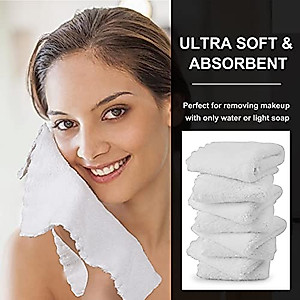 Max K Dish Cloths - Absorbent, Soft, Quick-Drying Kitchen Towels - Coral Fleece Reusable Cleaning Dishcloths Set for Hands, Dishes, Counters, Table, Dinnerware - Lint-Free - 24-Pack White