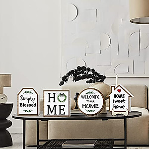 13 Pcs Farmhouse Tiered Tray Decor Farmhouse Home Decor Rustic Wooden Tray Decor Items Mini Signs Home Kitchen Table Decoration for Country House Family Shelf Housewarming Gift Accessories