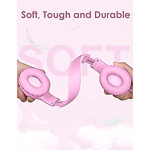 Nabevi Kids Headphones with Microphone, Over-Ear Headphones for Kids Boys Girls