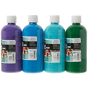 Sargent Art Acrylic Paint, Set of 12 Colors pieces of 16 fl oz bottles, Non-Fading, Rich Vivid Pigments, Brilliant Matte Finish, Fast Dry Formula, Non-Toxic