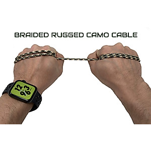 AGOZ Braided Camouflage Tactical Micro USB Fast Charging Charger Data Cable for Sony PlayStation 4 Slim PS4 Dualshock 4 Controller and Xbox One Controller (10ft)