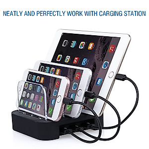 Short USB to Lightning Cable, 5Pack 8 inch Phone Charger Cable Fast Charging Braided Cord High Speed Connector Compatible with iPhone 14 13 12Pro Max/12Pro/12/11 Pro/11/XS MAX/XR/8/7/6s/6(Black)