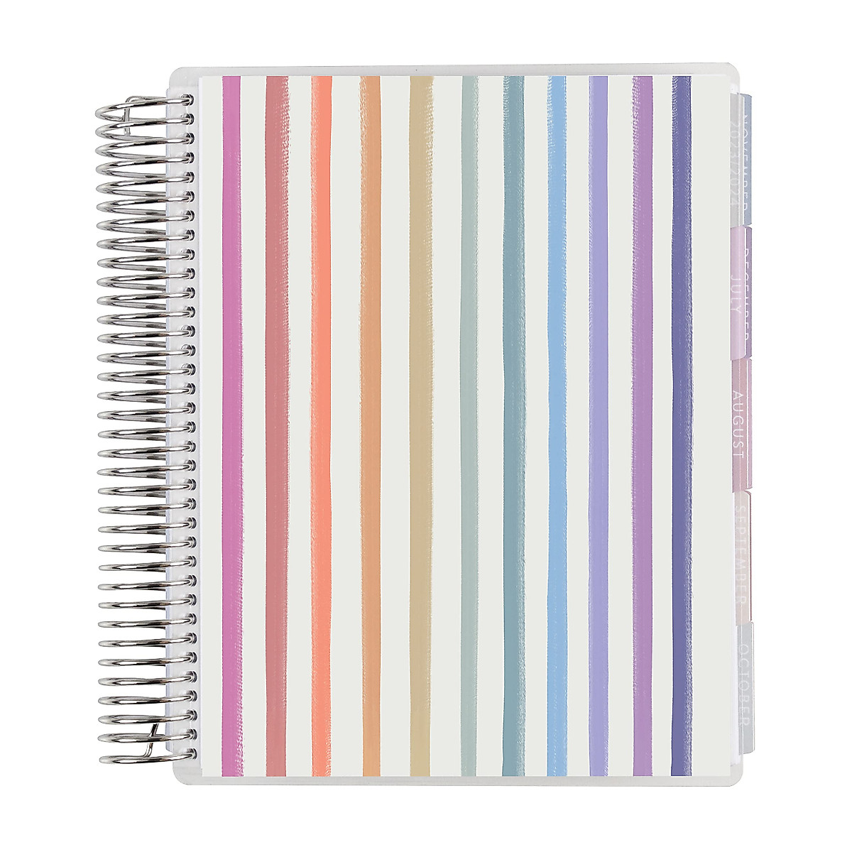 7" x 9" Platinum Spiral Coiled Life Planner (July 2023 - June 2024) - Colorblends Classic Cover + Inspire Interior Pages. Hourly Weekly & Monthly Agenda by Erin Condren