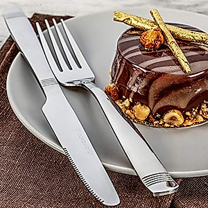 Stainless Steel Flatware - Silverware Set for 8-40 Piece Cutlery Set - 18/10 Flatware Set - Silverwear Set - Dinnerware Stainless Steel Flatware Set - Spoons and Forks Set Stainless Steel