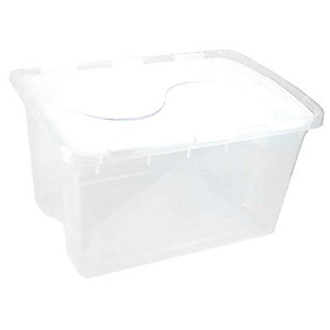 Sterilite 19148006 48QT Hinged Lid StorBox, Black