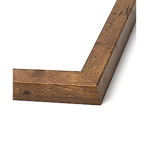 Sonefreiy 11x14 Picture Frame Wood with Mat for 8x10 Modern Brown Photo Frame Set for Desk and Wall Gallery Home Decor Gift, Set of 2