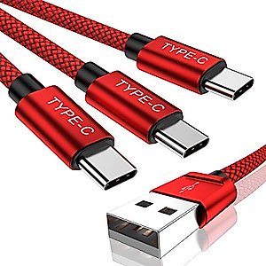 Basesailor USB Type C Charger Cable 3Pack 1.5/3.3/6.6FT,Charging Power Cord for Samsung Galaxy A51 A52 A53 A32 A33 A13,S23 S22 Ultra,Kindle Fire HD 10 9th 2019 HD 8 10th 2020 Generation,Steam Deck