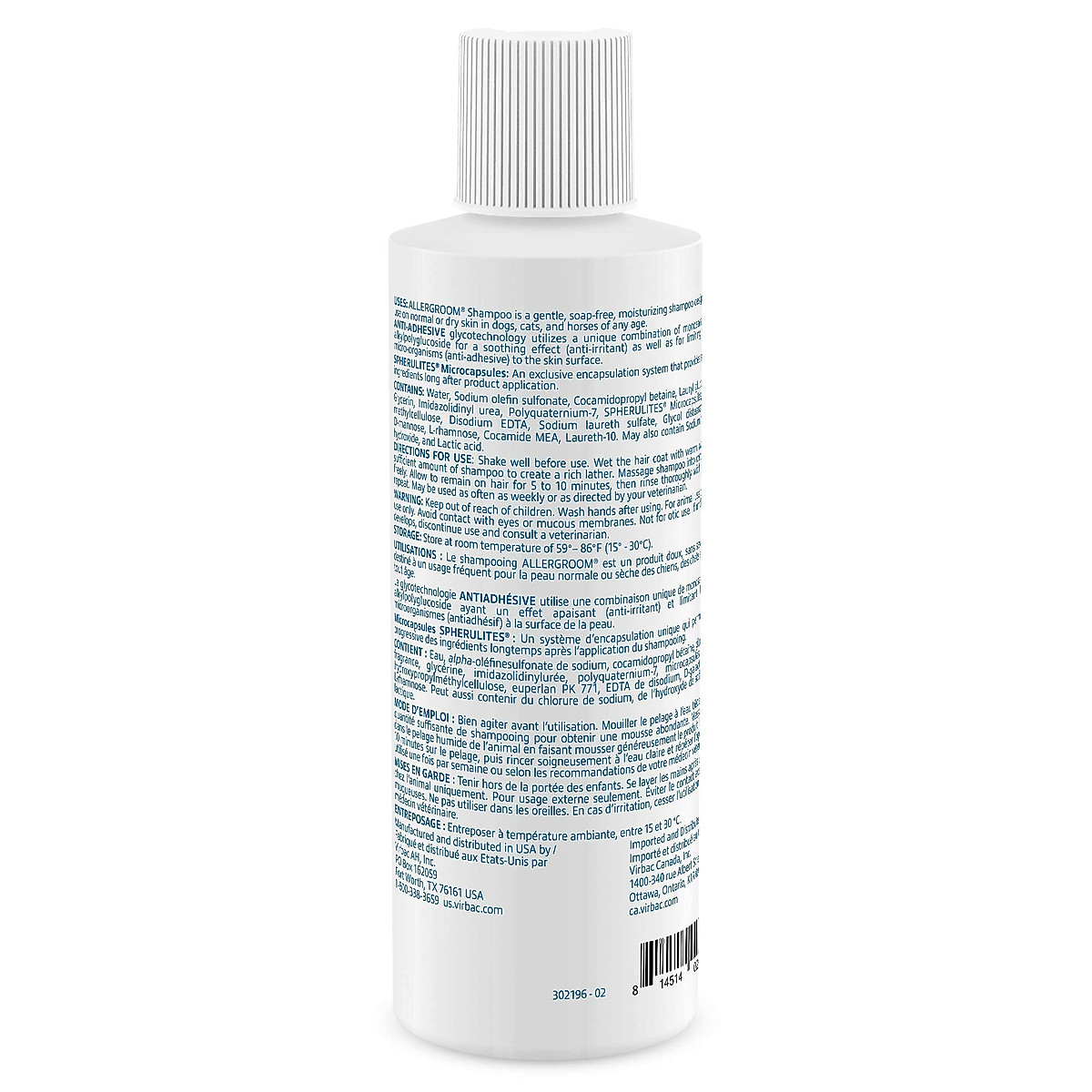 Virbac Allergroom Shampoo 8-Ounce