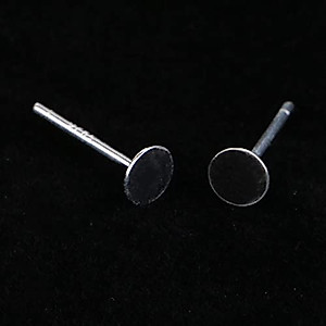 Milageto 20pc Sterling Silver Earrings Stud Posts with Stud Earring - Sliver, 6mm, 3mm