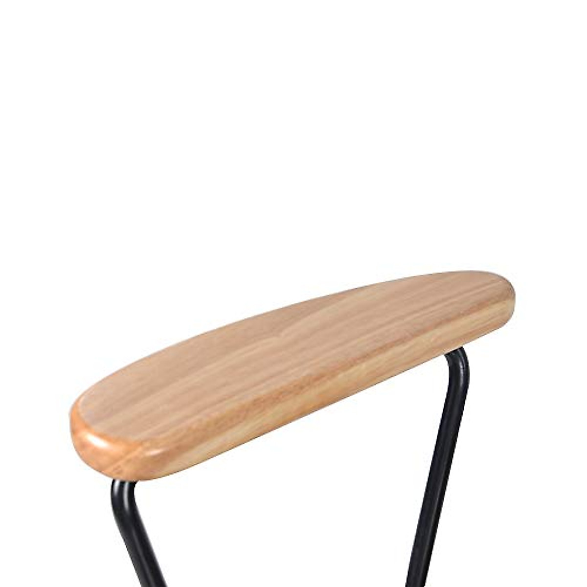 GIA Adjustable Swivel Chair with Armrests and Brown Vegan Leather Seat