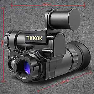 TKKOK M60 Night Vision Goggles Monocular Helmet for Adults,Mount Suitable Fast Helmet IP66 1080P
