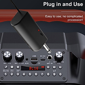 ALPOWL Wireless Microphone, UHF Dual Handheld Cordless Microphone with Rechargeable Receiver, 40H Duration, 200ft Range, Microphone for Singing, Karaoke, Church, Speech, Wedding, Party Singing