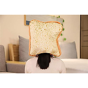 Warmtree Cute Plush Hat Funny Novelty Plush Animal Fruit Hat Mask Cap Photo Props Dress Up Hat Cosplay Halloween Party Costume Headgear (Bread)