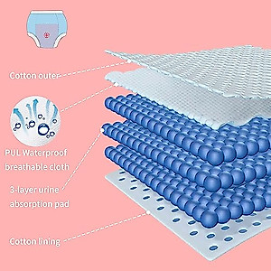 BIG ELEPHANT Baby Girls' Padded Potty Training Pants Underwear 6 Pack, 4T