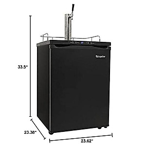 EdgeStar KC3000 Full Size Kegerator with Digital Display - Black