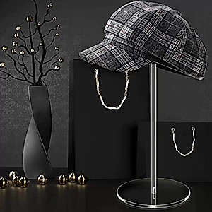 5Pcs Acrylic Hat Stand in Different Sizes Multifunctional Acrylic Display Riser Round Barbell Pedestal Clear Acrylic Stand for Wig Watch Hat Cupcake Jewelry Display 4.72-13.87 in Height 3-3.94 in Dia