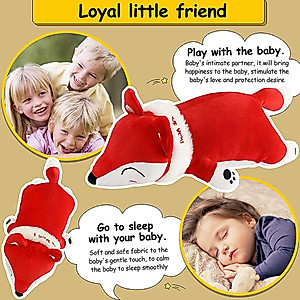VSFNDB Stuffed Fox Animal Plush Toys 20 Inches Red Large Animal Stuffed Plushies Super Soft Cute Cuddly Pillow Cushion Stuff Dolls Birthday Xmas Gifts for Children Kids Boys Girls Room Decor, 20Inches