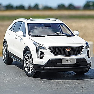 Models Vehicle Replica Car 1 18 Fit for Cadillac XT4 SUV Simulation Model Car Metal Diecast Minicar Scale Model Collectibles Souvenir Collectible Gift 2023 2024 (Color : White)