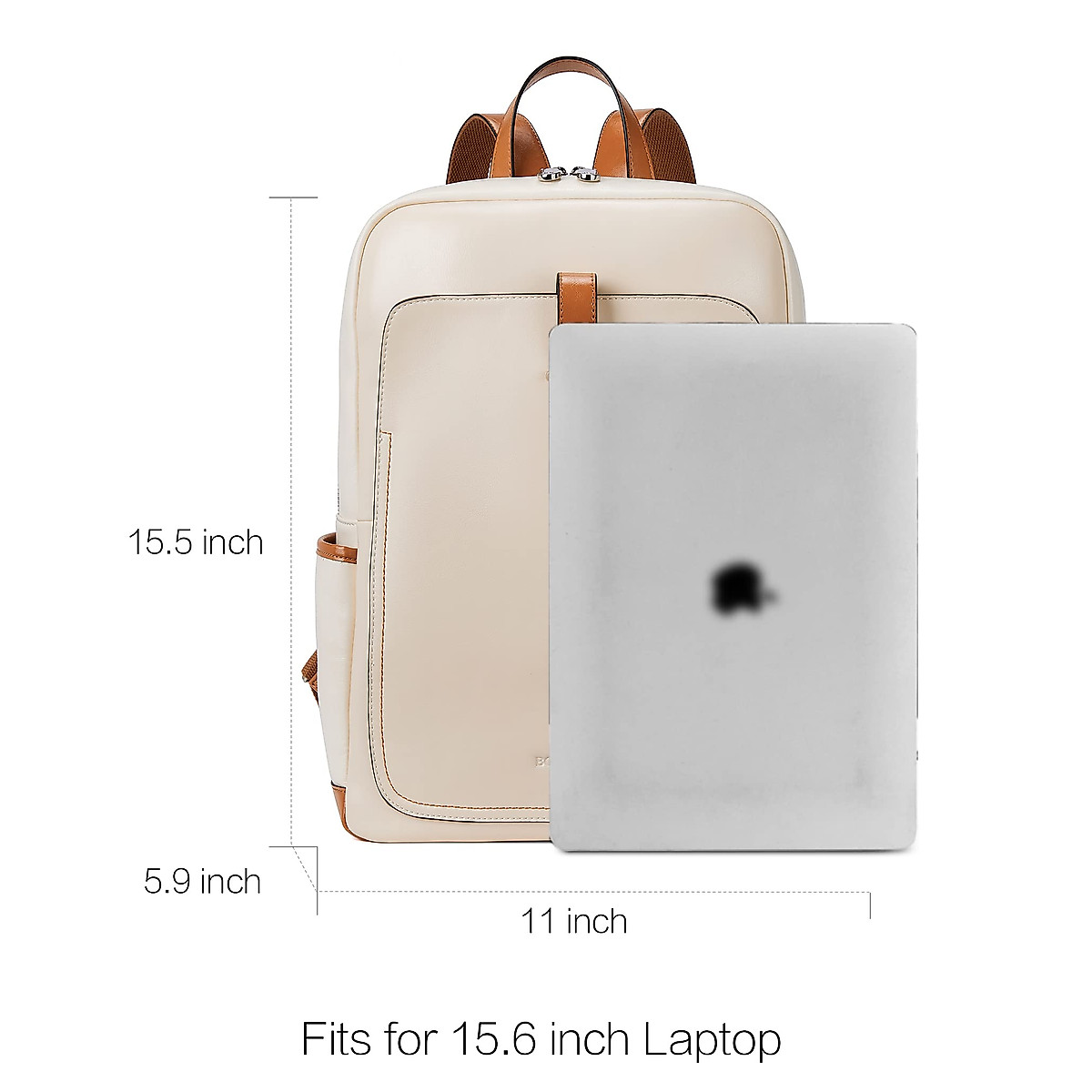 BOSTANTEN Leather Laptop Backpack Purse Casual College Casual Bags Daypack and Womens Wallet Genuine Leather Wallets Large Capacity Cash Cluth Purses