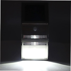 Kopokd Solar Lamp PIR Human Body Induction High Sensitivity White Light 40LM Stainless Steel Solar Light