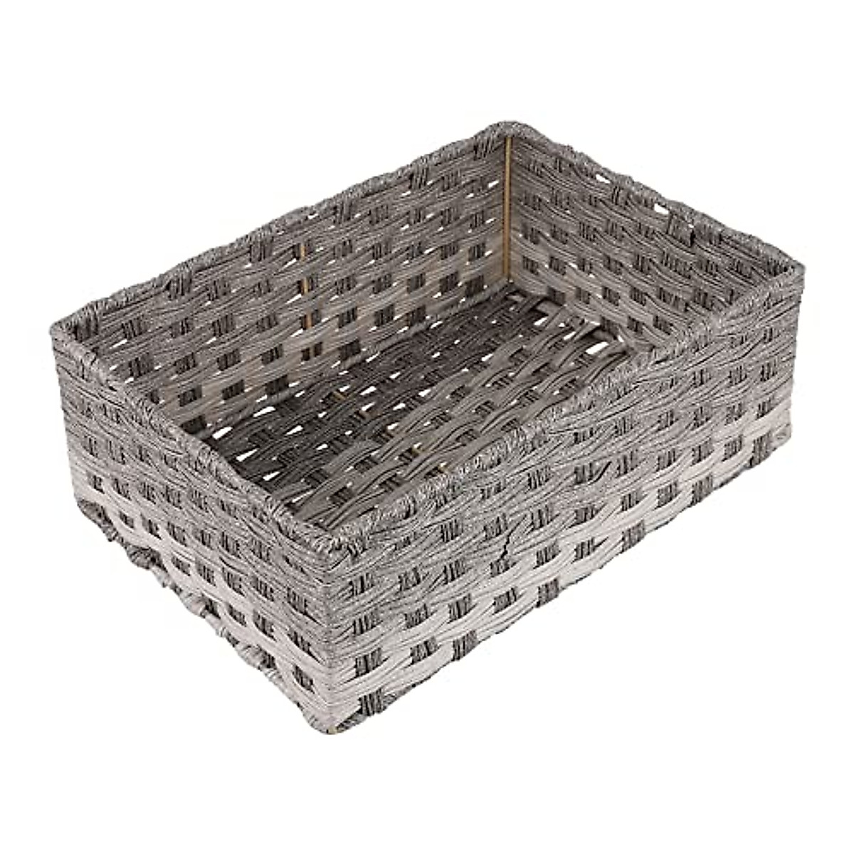 Alipis Plastic Sundries Storage Plastic Rattan Sundries Basket Seagrass Storage Basket Storage Box Basket with Handle