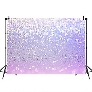Mocsicka Light Purple Bokeh Backdrop for Photography Newborn Baby Shower Portrait Party Decoration Abstract Halo Dots (Not Glitter) Photoshoot Props (7x5ft)