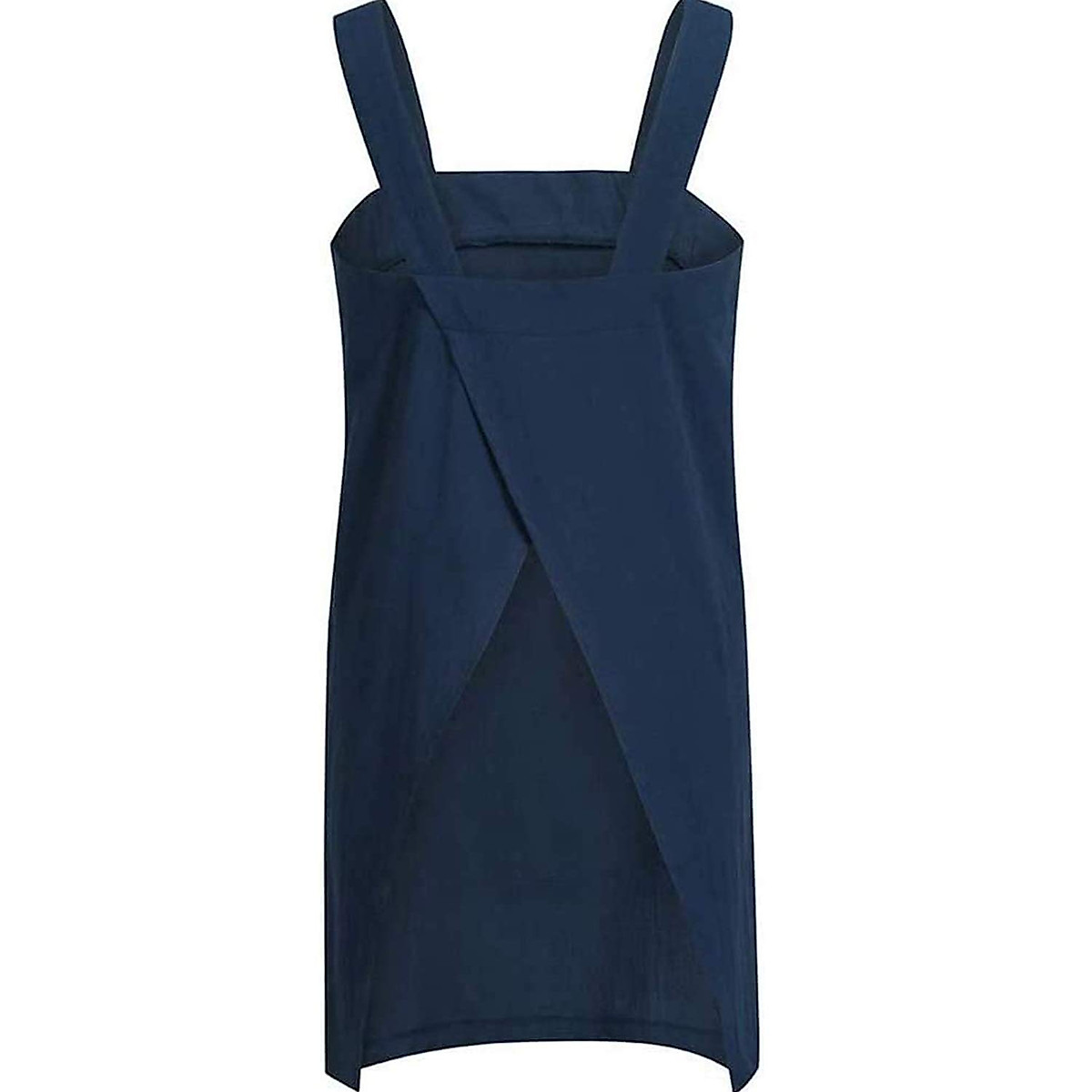 TBA Cotton Linen Apron Cross Back Apron for Women with Big Pockets Square Pinafore Dress for Baking Cooking BBQ & Grill