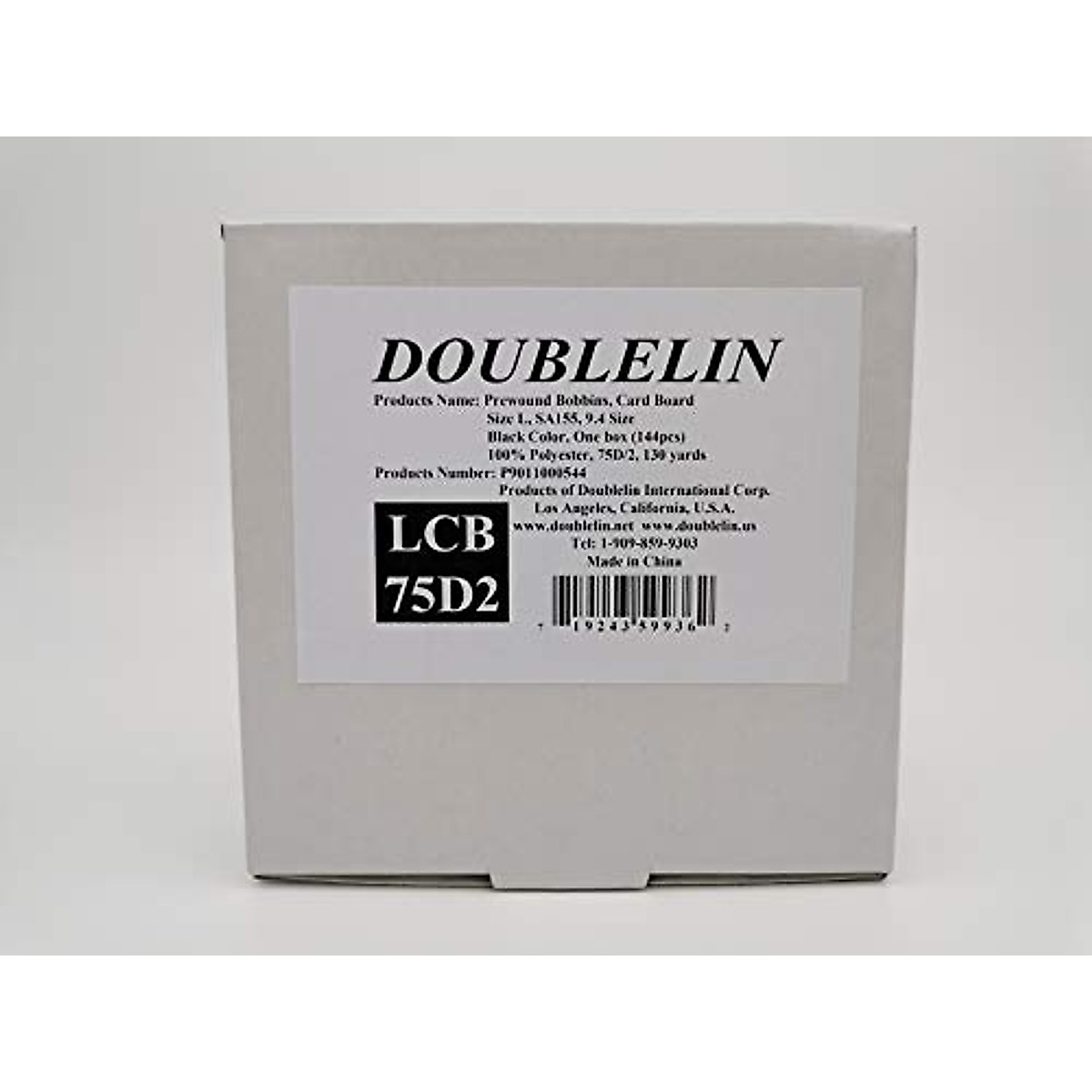 Prewound Bobbin, Card Board, Size L (SA155, Size9.4), Black Color, 144pcs per Box, 75D/2 Polyester, Doublelin, Compatible with Babylock, Barudan,Bernina,Brother,Consew,Juki, Singer, Tajima and More