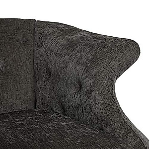 Christopher Knight Home Morganton 3 Seater Sofa, Dark Charcoal + Dark Brown