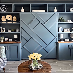 Tlongxia Murphy Bed Kit DIY Hardware with Coarse Gas Bumper Spring Frame Mattress Concealed for Semi-Automatic Foldable Cabinet Closet Bed Room Study Easy to Install (Vertical, Full)