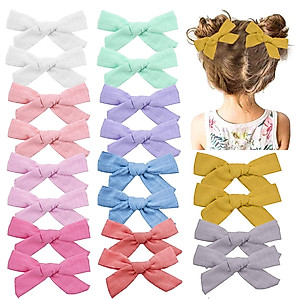 20 Pieces Baby Girls Hair Bows Clips Hair Barrettes Accessory for Babies Infant Toddlers Kids in Pairs