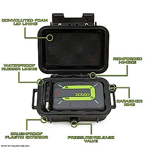 CASEMATIX Protective Travel Case Compatible with ZOLEO Satellite Communicator - Crushproof & Waterproof Case for Satellite Phone Accessory, Charging Cable and Carabiner - Case Only