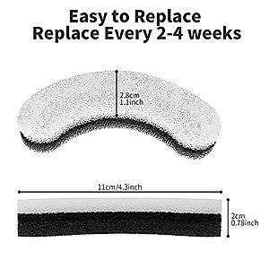 MyfatBOSS Cat Water Fountain Filter Compatible with WF050 WF100 Cat Fountain, Pet Fountain Filter Replacement Cat Water Filter for Clear Cat Water Fountain, 12 Packs