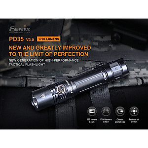 Fenix Bundle PD35 v3.0 1700 Lumen Tactical Flashlight with Two ARB-L18-2600Us and LumenTac Organizer