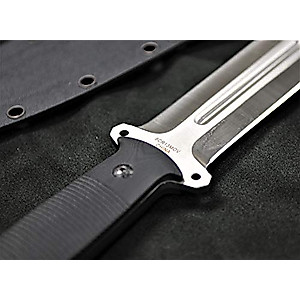 S-TEC Tactical Hunting Fixed Blade G10 Composite Handle Knife w/ Kydex Sheath
