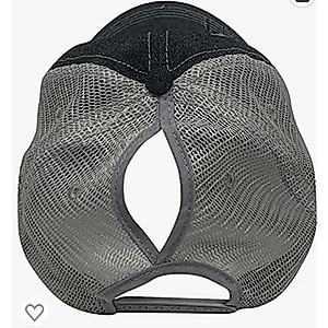 Cocomo Soul Womens Softball Hat Softball Heart Hat Softball Love Hat Softball Mom Hat Messy BUN Top Ponytail Hat Cap -235 Dark Grey