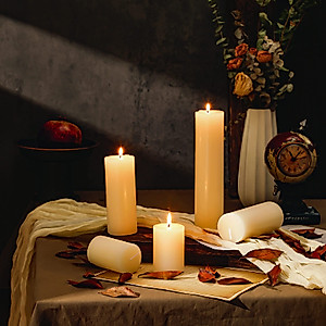 Set of 30 White Unscented Pillar Candles 2 x 3, 2 x 5, 2 x 8 Inch Large Tall Pillar Candles Bulk Rustic Emergency White Big Cotton Wick Wax Candle for Wedding Home Restaurants Spa Church Decorations