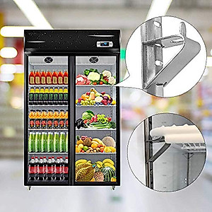 PiPaFOX 20158 Freezer Shelf Clips 12 Pack Stainless Steel Square Support Clip Freezer Cooler Shelf for Refrigerator