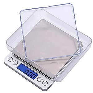 Food Scale Kitchen Scale with Trays, Small Scale with Tare Function Digital Scale Grams and Ounces for Cooking Baking (2kg/0.1g)